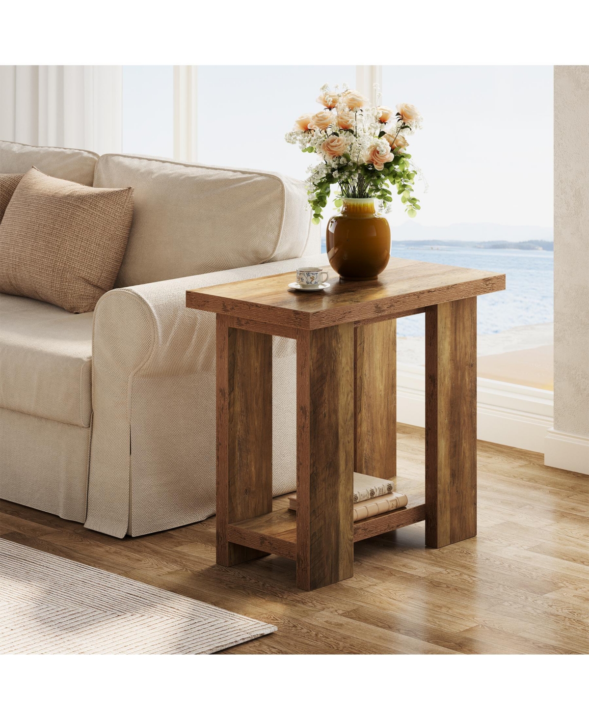 Click here for Tribesigns 2-Tier Side Table  Farmhouse End Table... prices