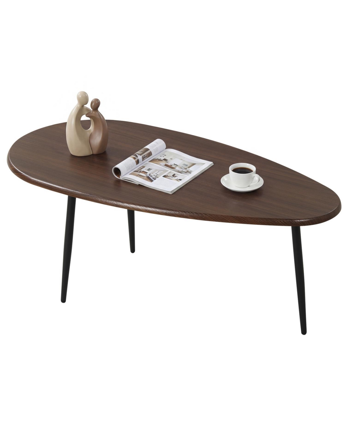 Click here for Slickblue Oval Mid Century Coffee Table with Metal... prices