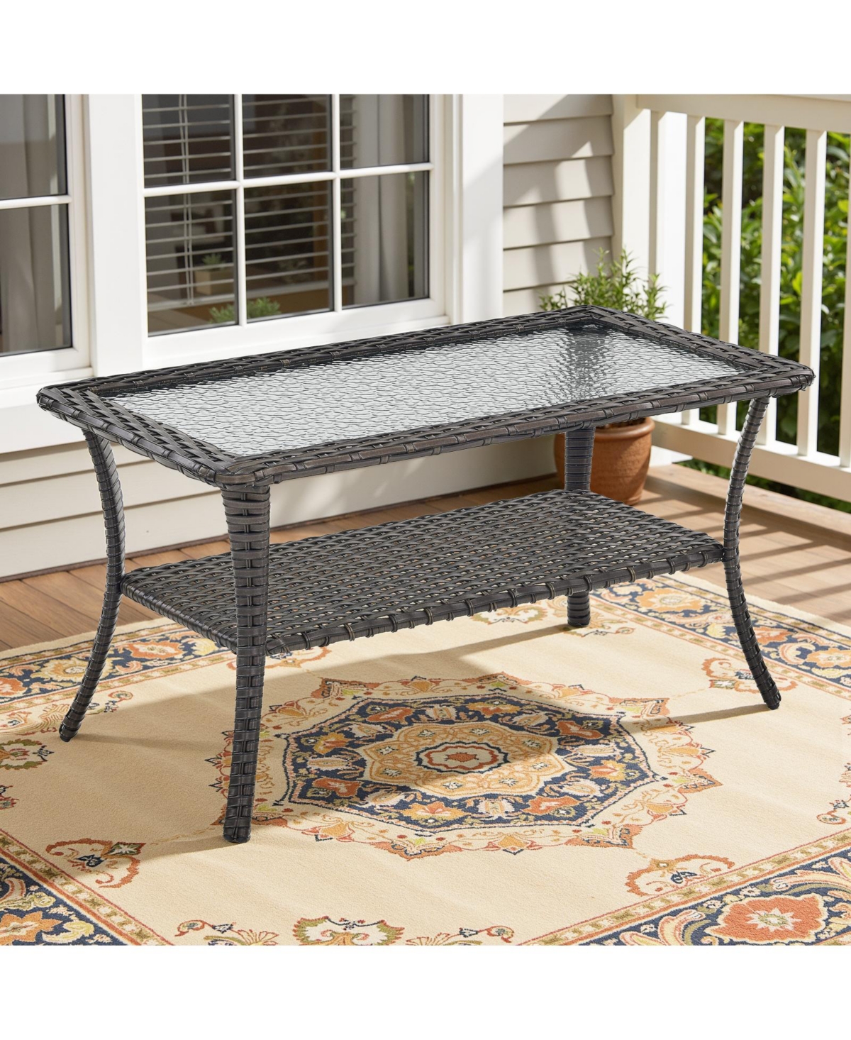 Click here for Pocassy Outdoor Coffee Table - Patio Rattan Wicker... prices