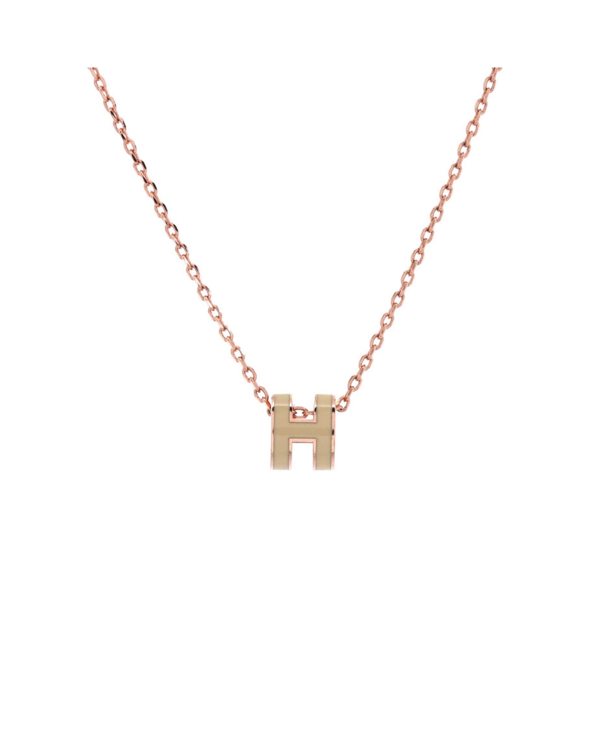 Click here for Pre-Owned HERMES Pop H Pendant Chain Necklace - En... prices