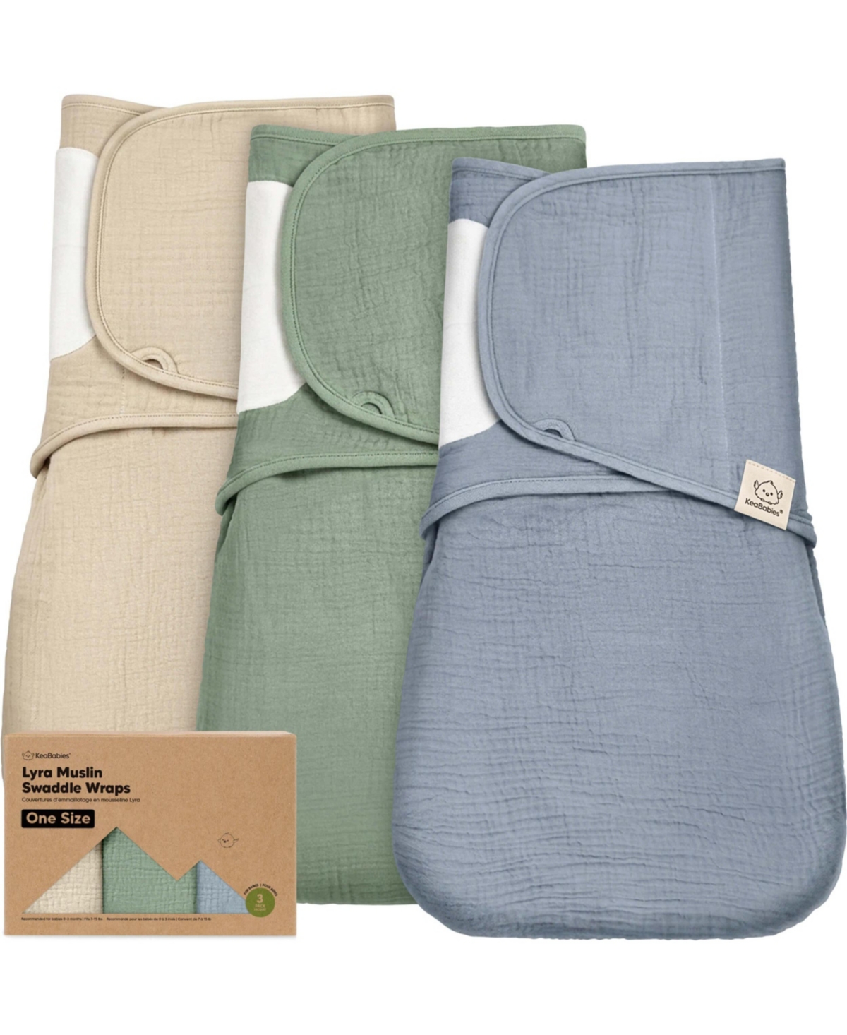 Click here for KeaBabies 3pk Lyra Muslin Swaddles for Newborns  1... prices