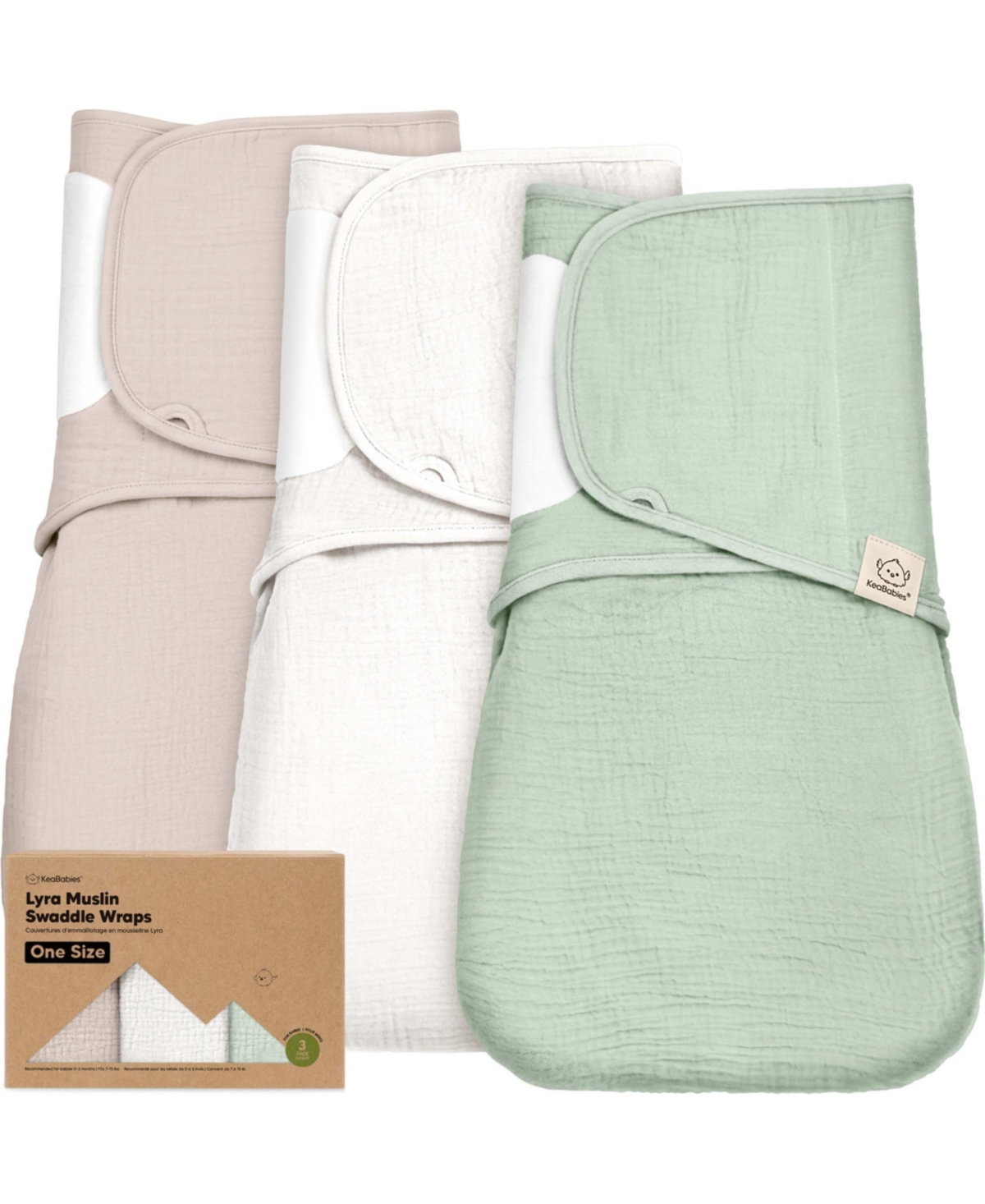 Click here for KeaBabies 3pk Lyra Muslin Swaddles for Newborns  1... prices