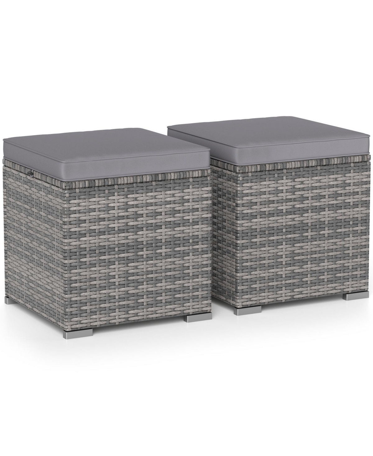 Click here for Slickblue 2 Piece Patio Ottoman Set with Hidden St... prices