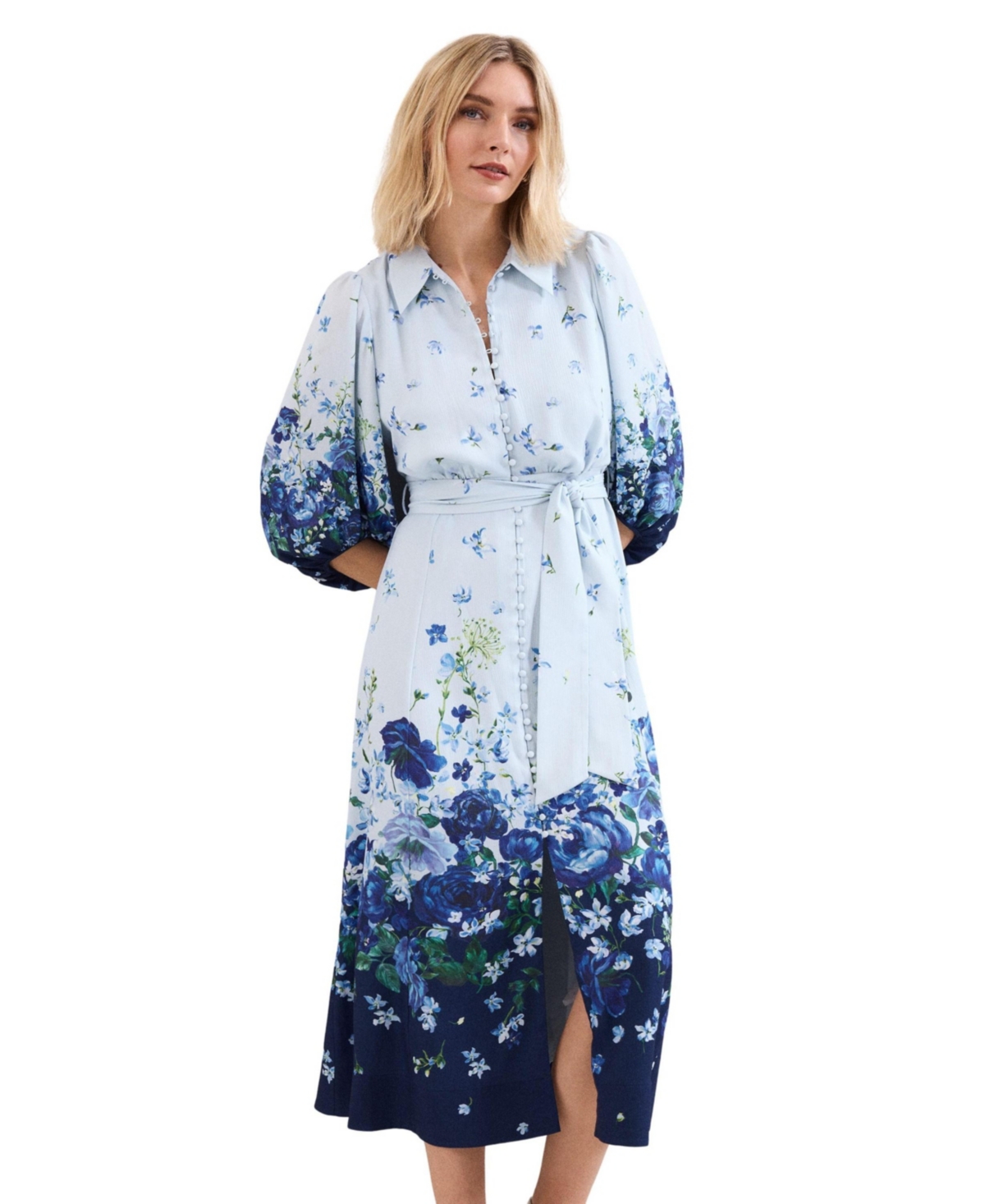 Click here for Phase Eight Womens Noella Shirt Dress - Pale blue prices