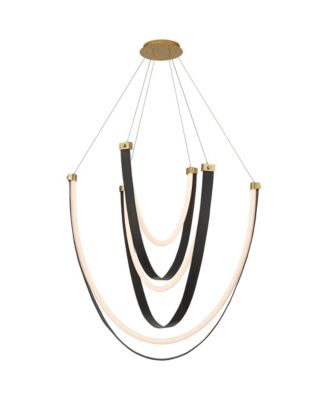 Click here for Possini Euro Design Galiva Leather Led Pendant Lig... prices