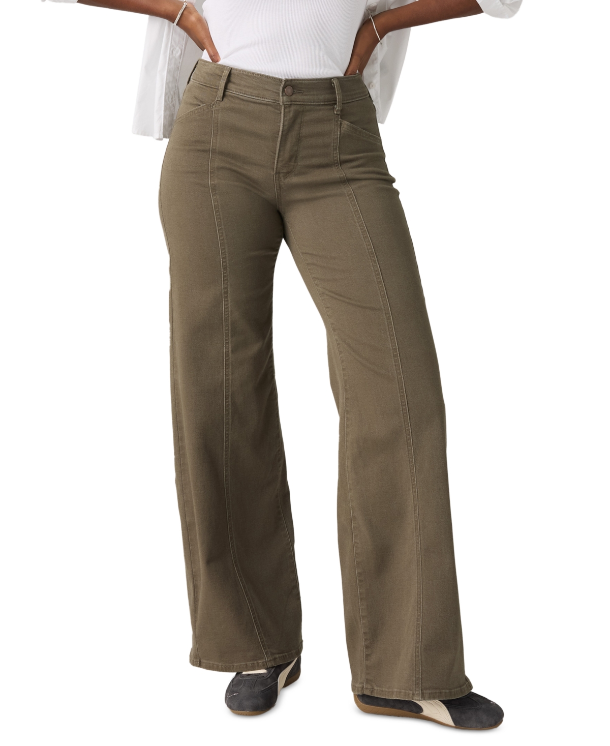 Click here for Levis Womens 318 Seamed Wide-Leg Jeans - Canteen prices