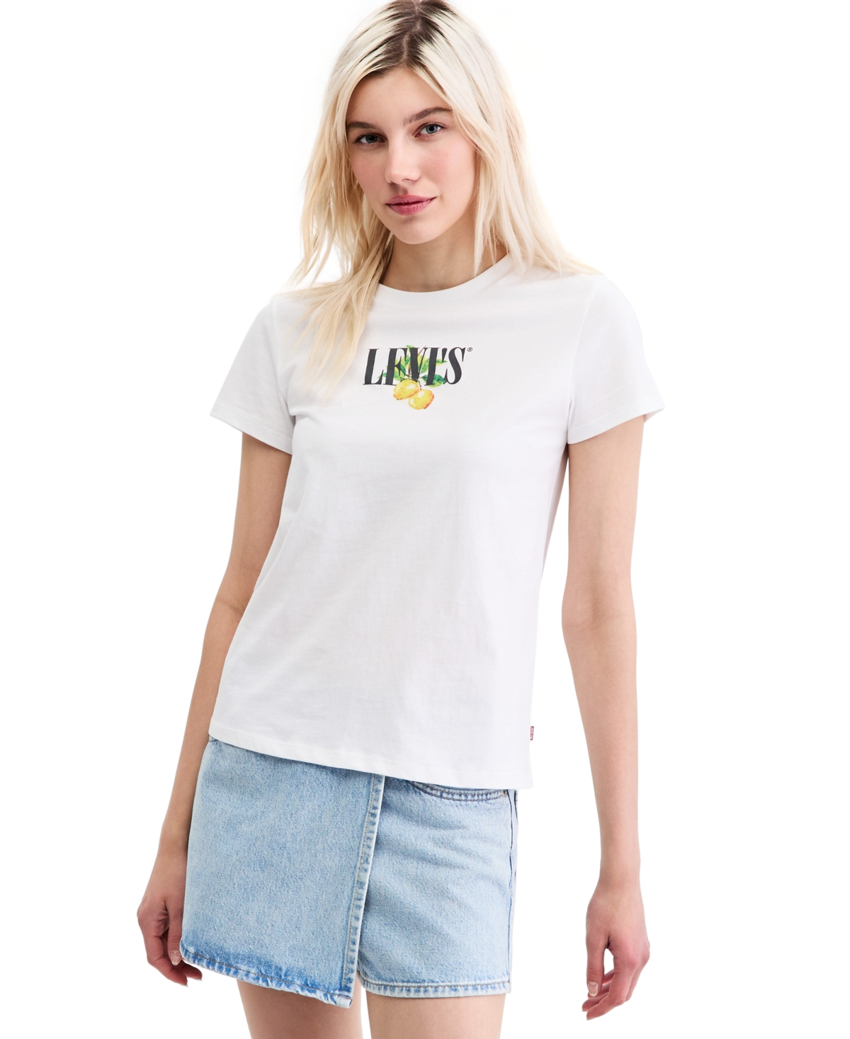 Click here for Levis Womens Perfect Graphic Logo Cotton T-shirt -... prices