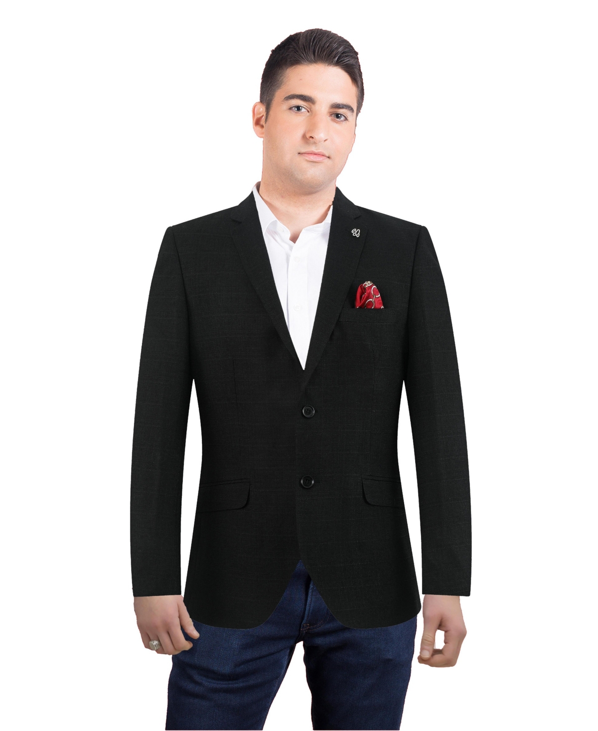 Click here for Elie Balleh Mens Slim Fit Sports Coat - Black prices