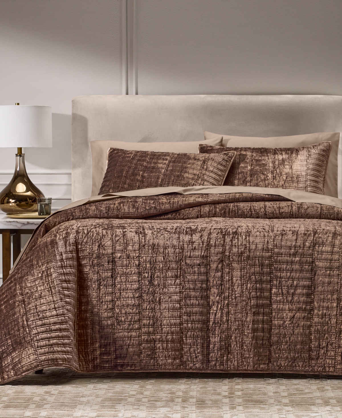 Click here for Hotel Collection Bevel Velvet Quilted 3-Piece Cove... prices