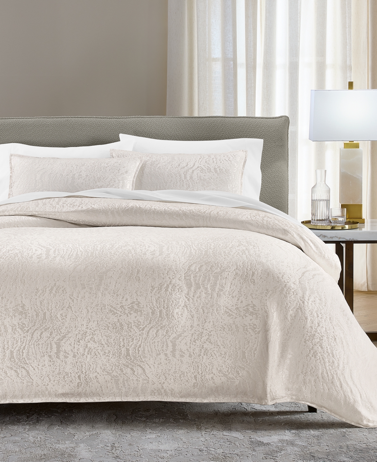 Click here for Hotel Collection Rippled Marble 3-Piece Duvet Cove... prices