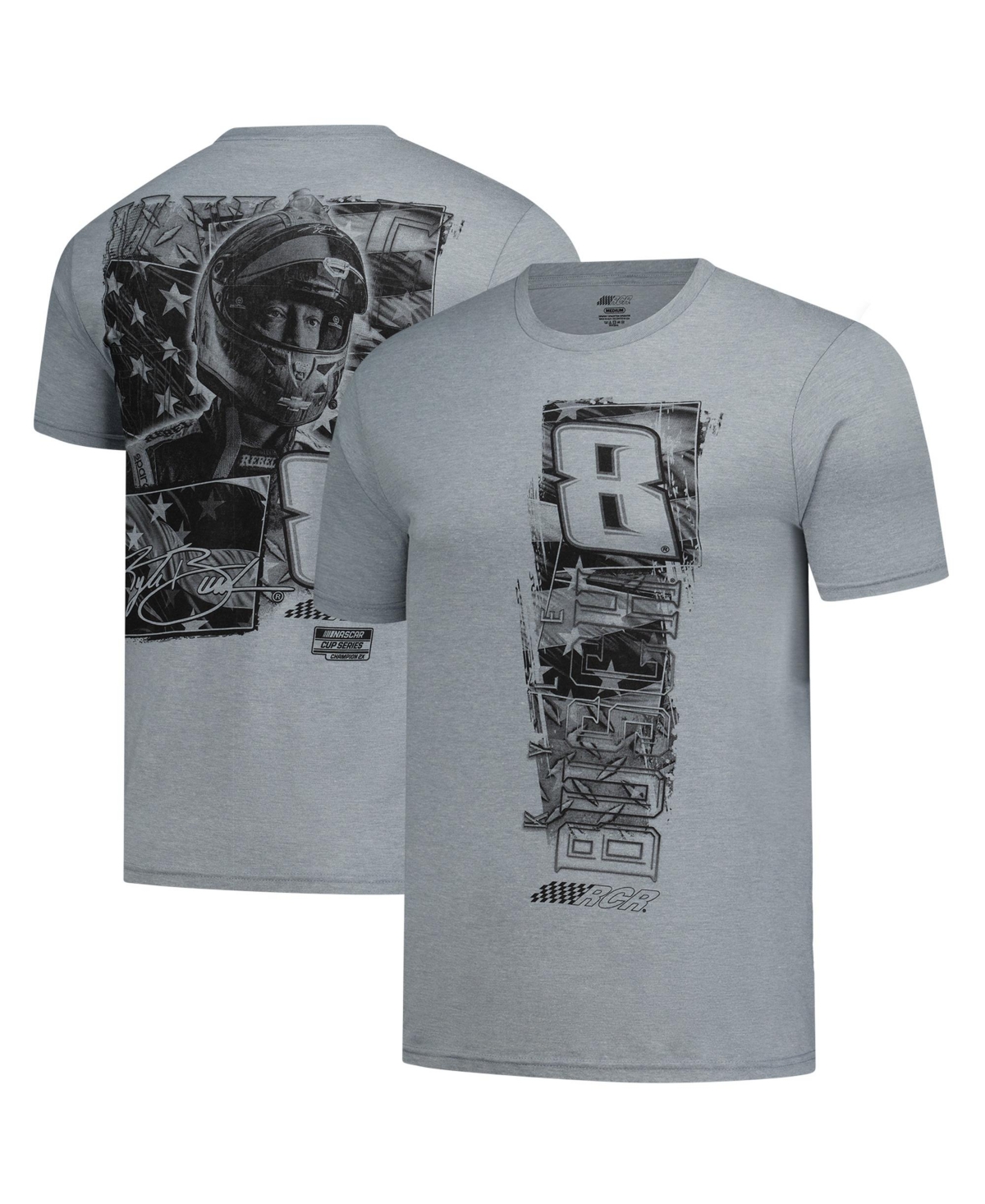 Click here for Classic Ink Mens Heather Gray Kyle Busch Flag 2-Sp... prices