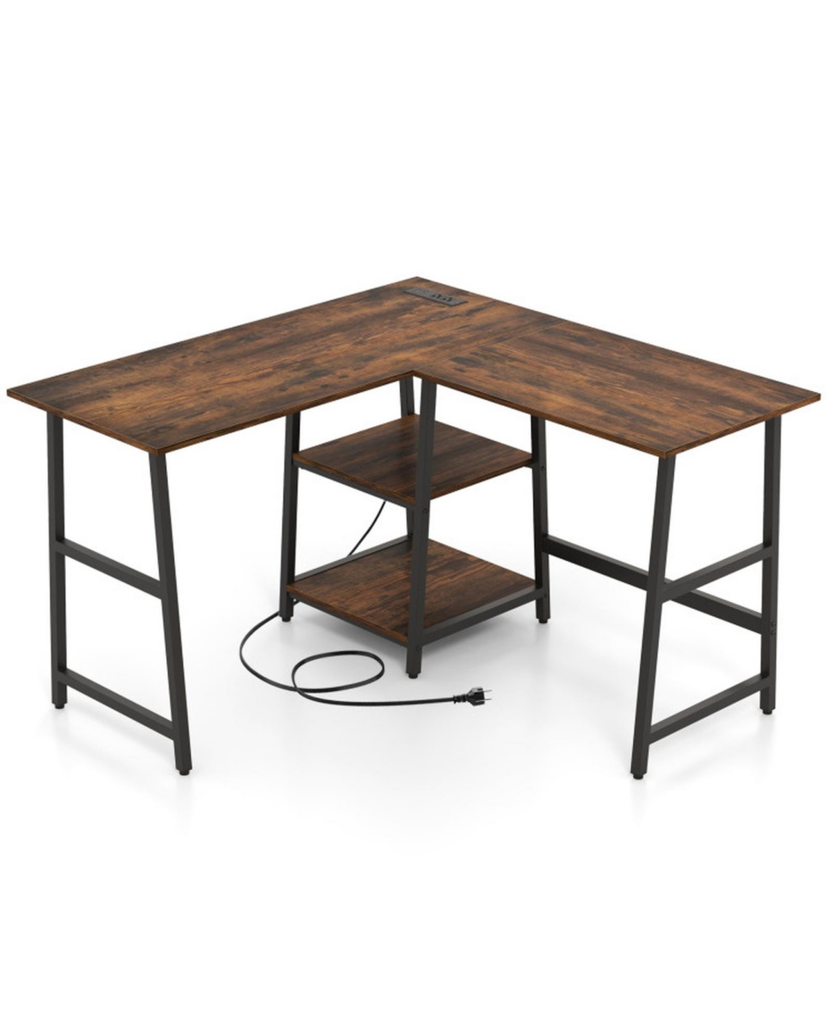 Click here for Gouun L-Shaped Corner Computer Desk Storage Shelve... prices