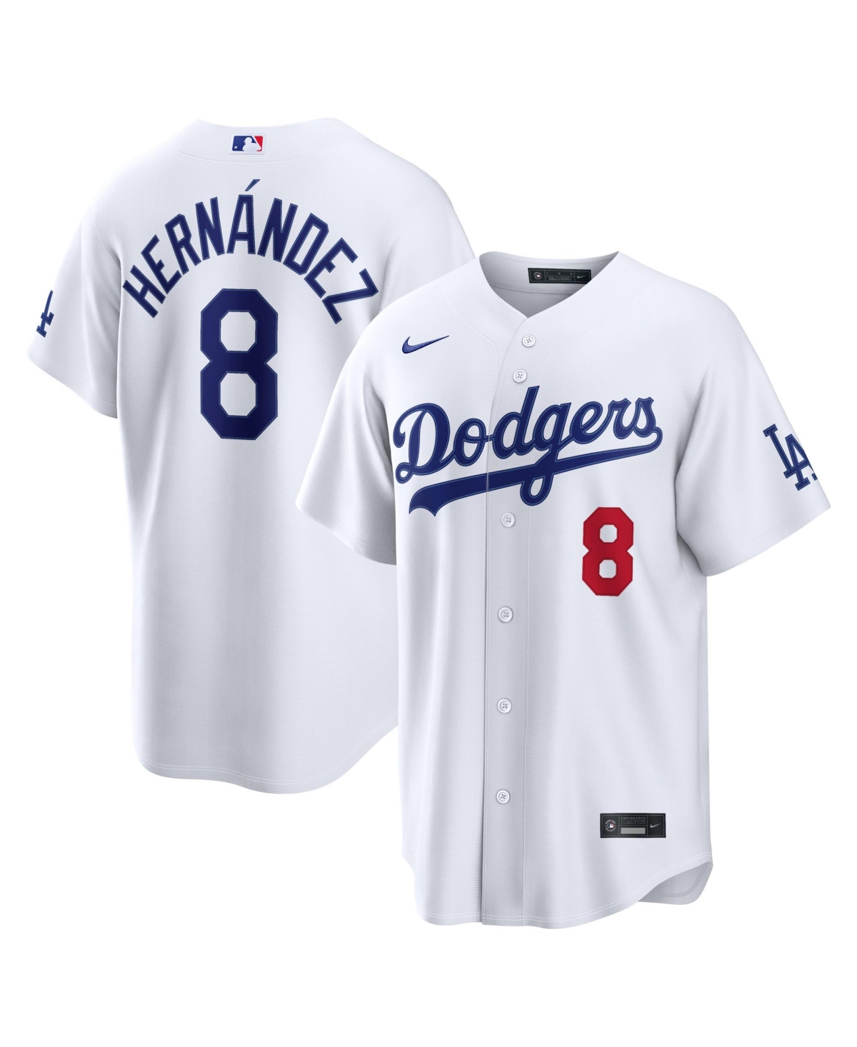 Click here for Nike Mens Enrique Hernandez White Los Angeles Dodg... prices