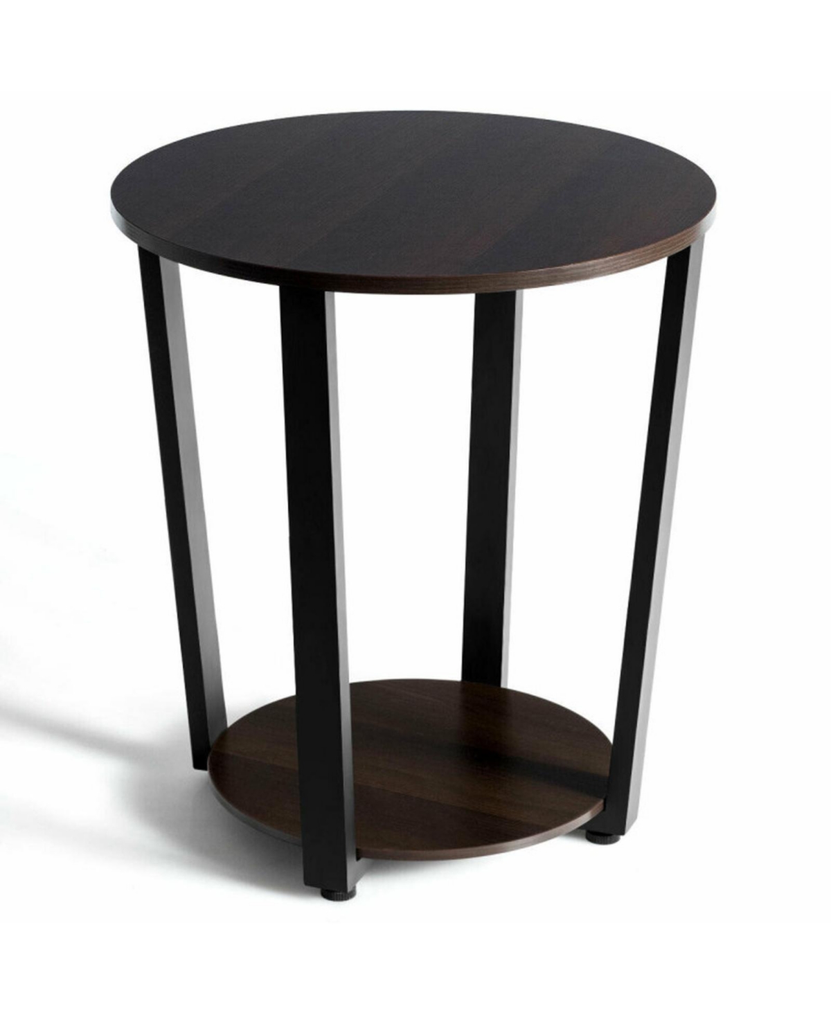 Click here for Gouun 2-Tier Round End Table Storage Shelf Metal F... prices