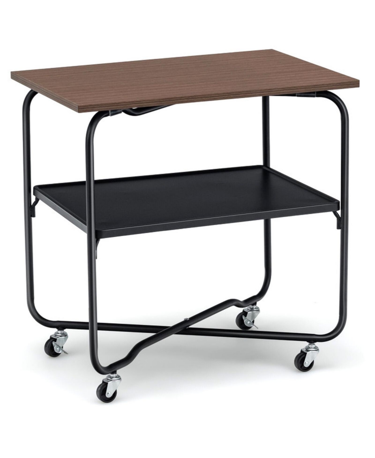 Click here for Gouun 2-Tier End Table Metal Storage Shelf Foldabl... prices