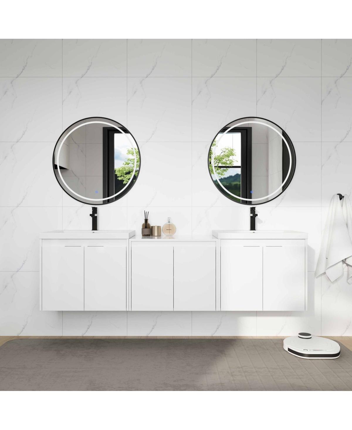 Click here for Sillysis 71 Inch Wall Mounted Double Sink Bathroom... prices