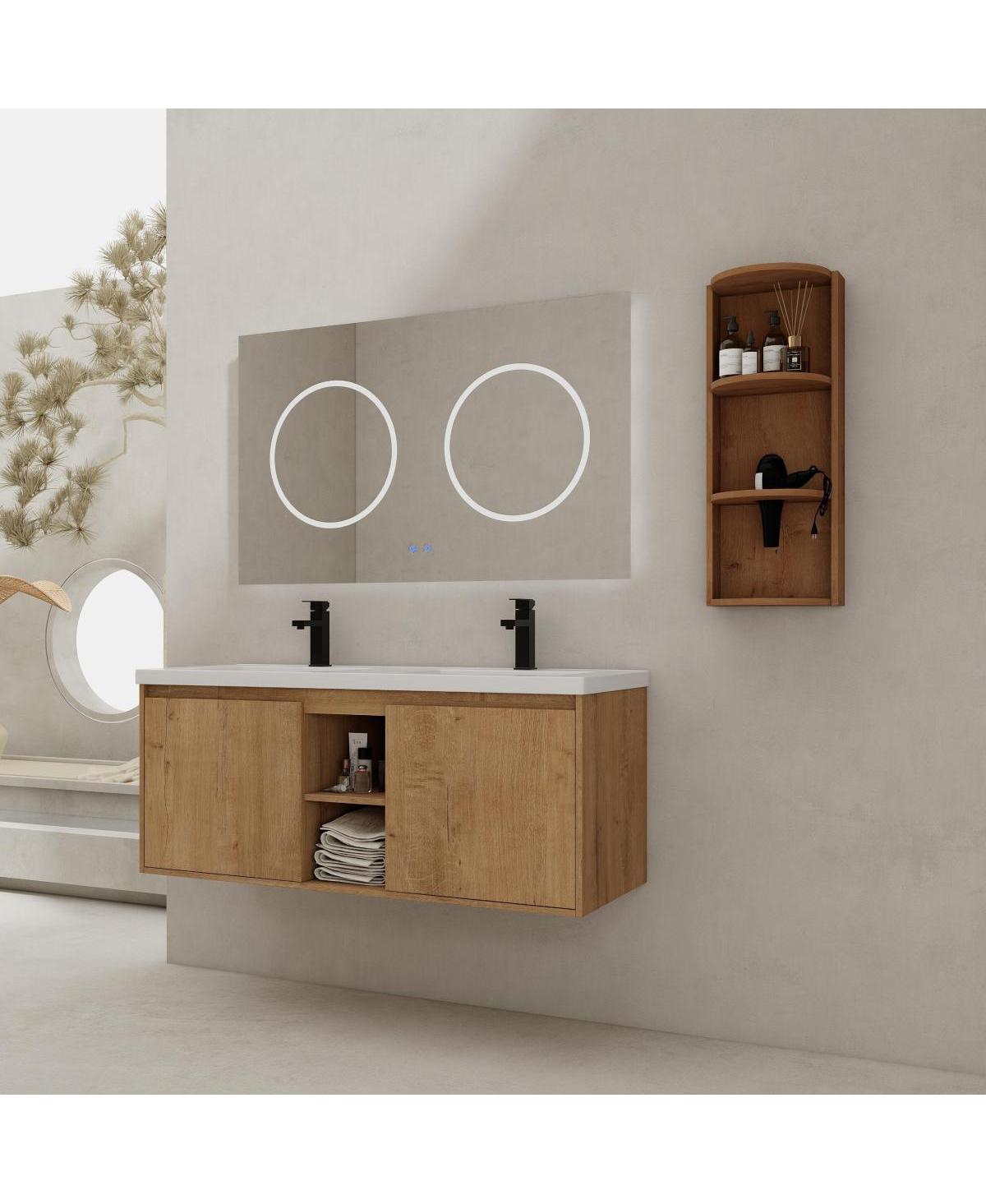 Click here for Sillysis 48 Inch Wall Mounted Double Sink Bathroom... prices