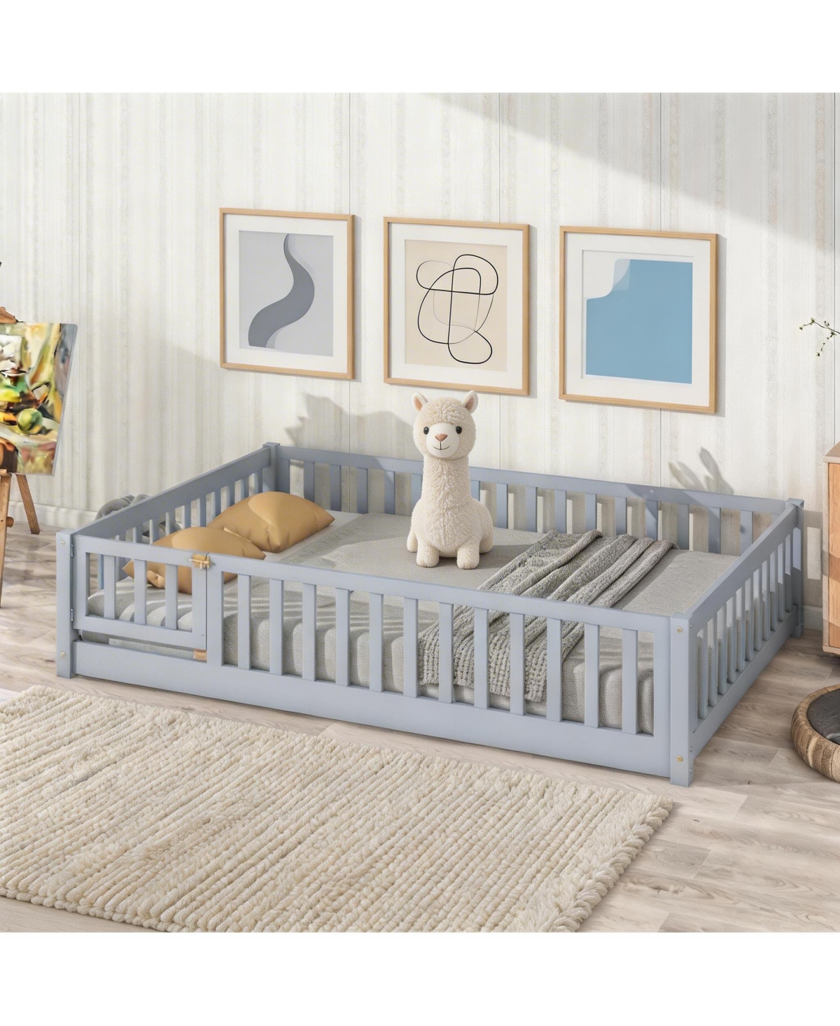 Click here for Sailvan Floor Bed with Fence and Door  Solid Wood... prices