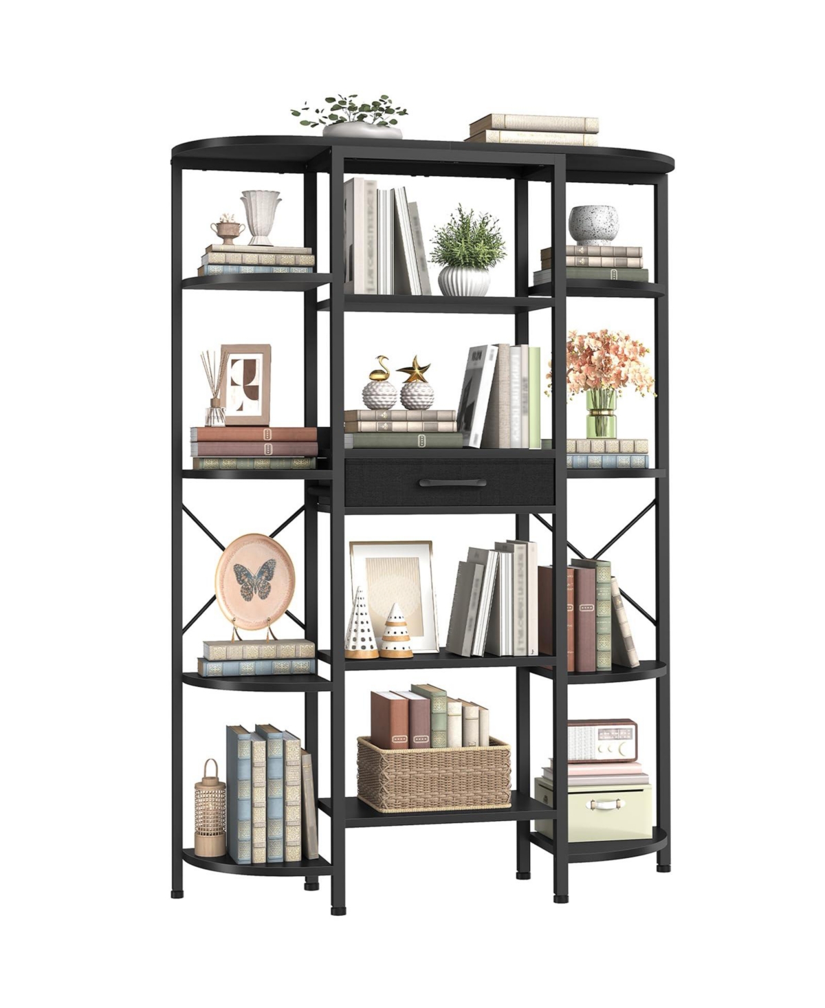 Click here for Slickblue Tall Bookcase with 12 Open Shelves and F... prices