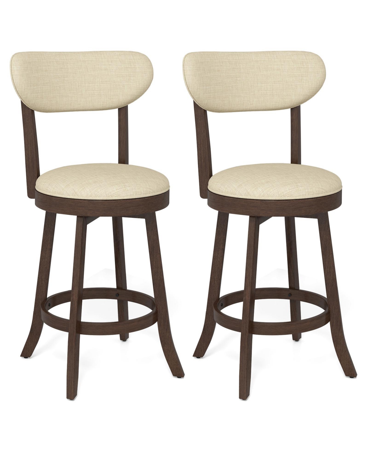 Click here for Gymax Set of 2 25.5 Counter Height Chairs with Pad... prices
