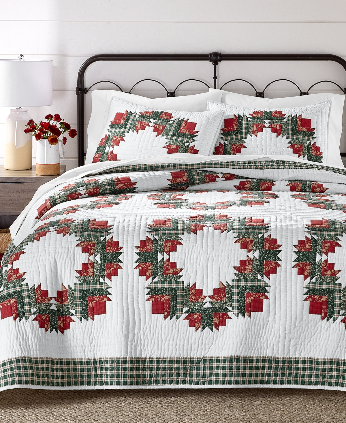 Click here for Charter Club Wreath Artisan Quilted 3-Piece Quilt... prices