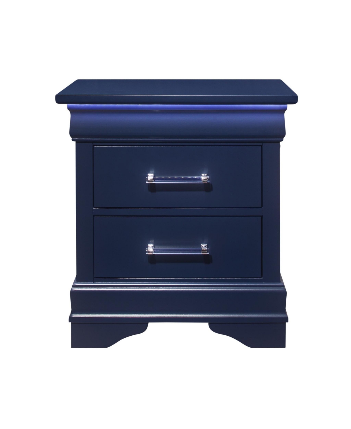 Click here for HomeRoots 24 Wood Lighted Two Drawer Nightstand -... prices