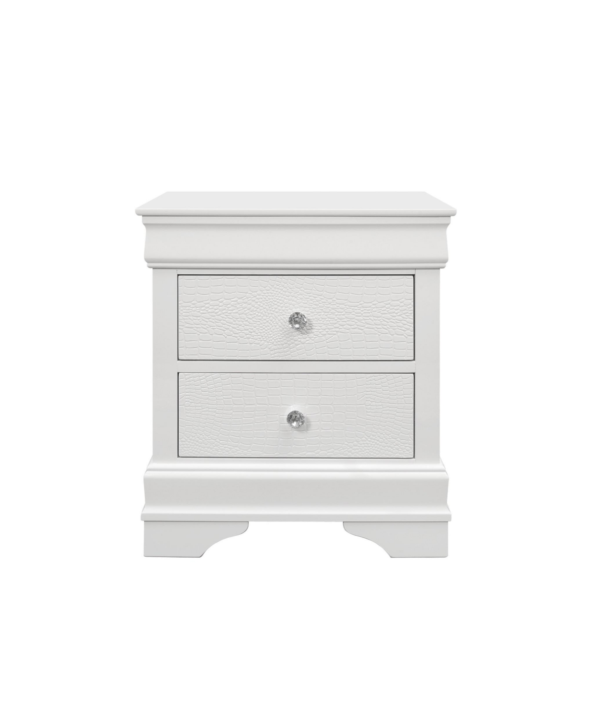 Click here for HomeRoots 24 Wood Shagreen Two Drawer Nightstand -... prices