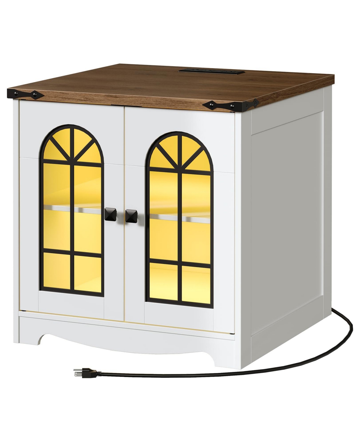 Click here for Slickblue Farmhouse Nightstand with Charging Stati... prices