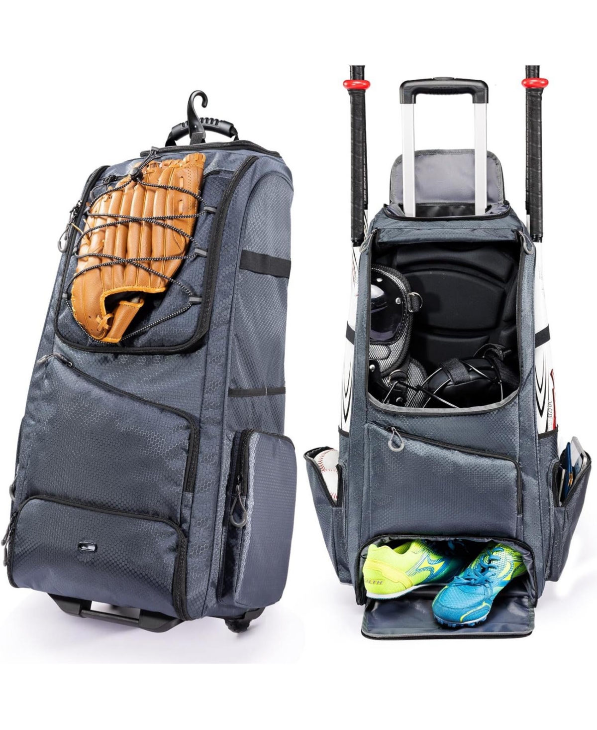 Click here for Furlihong 60L Rolling Baseball Bag - Youth Equipme... prices