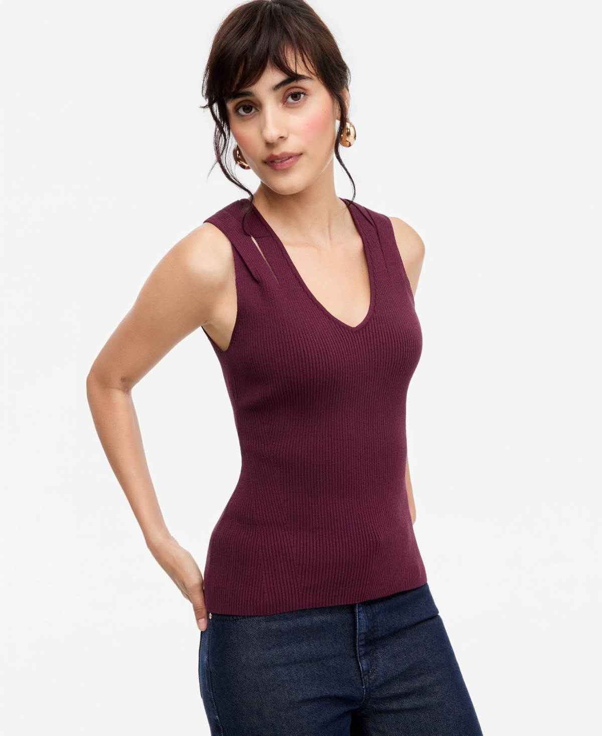Click here for I.n.c. International Concepts Womens Ribbed-Knit C... prices