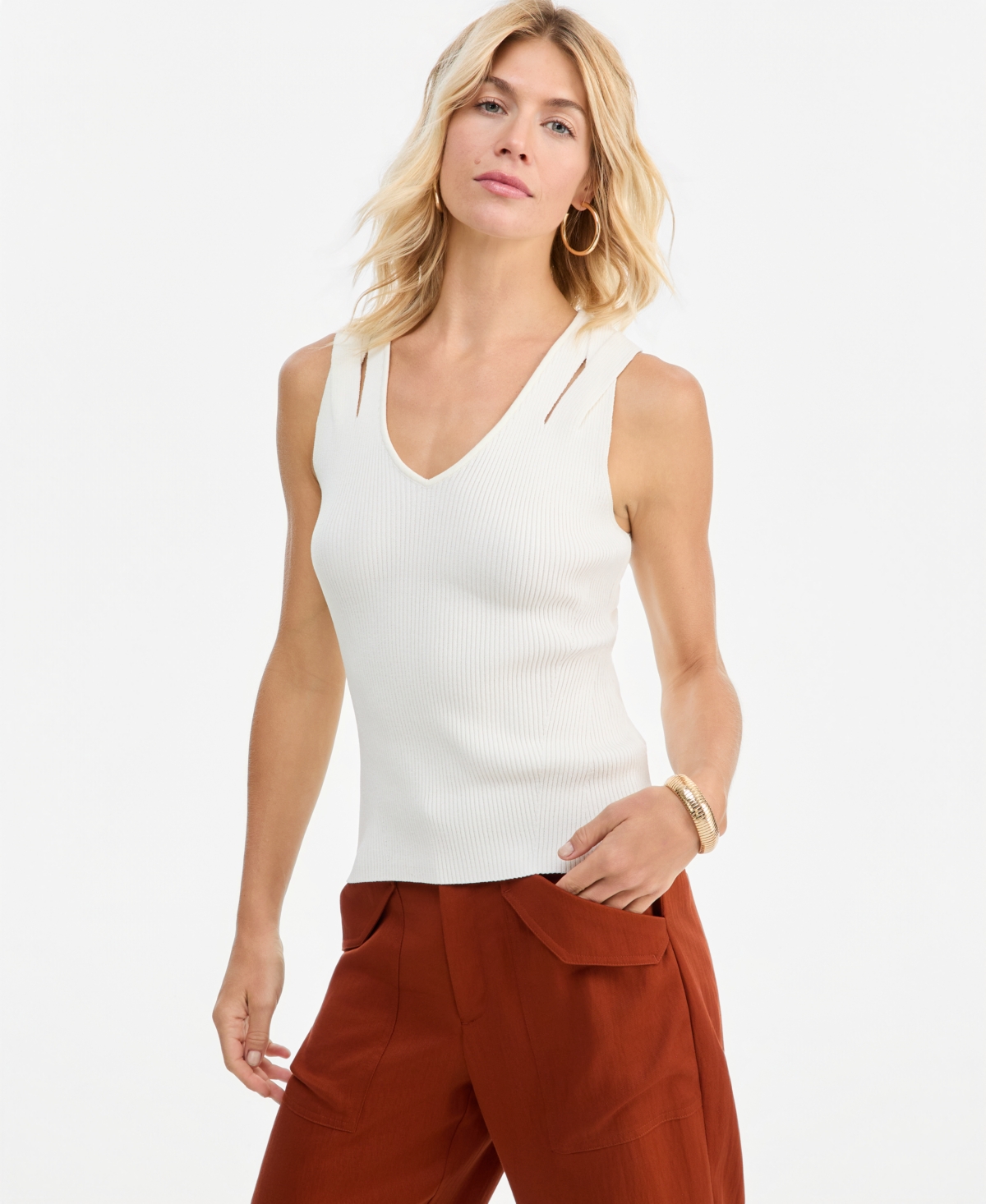 Click here for I.n.c. International Concepts Womens Ribbed-Knit C... prices