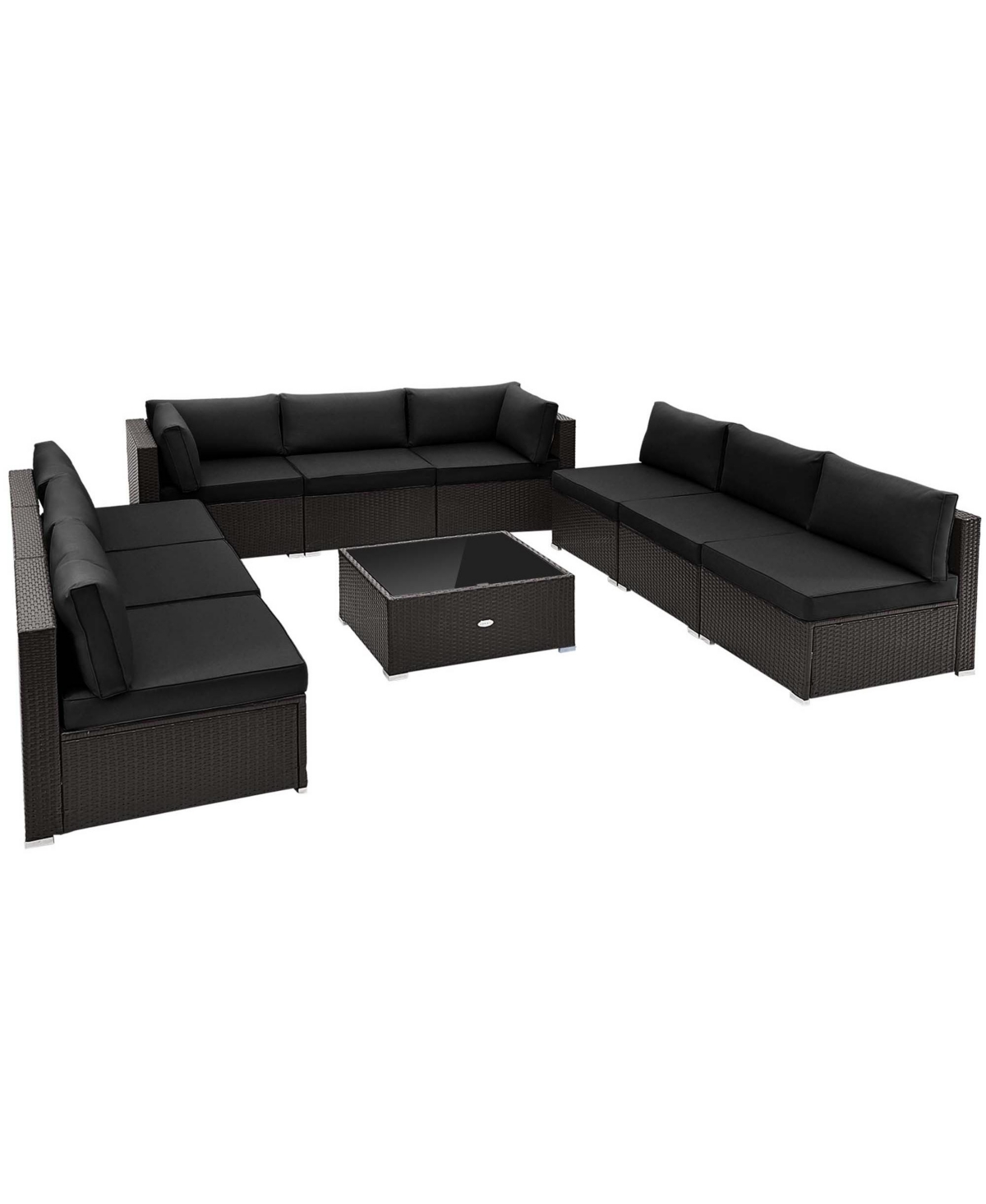 Click here for Costway 10 Pieces Patio Rattan Furniture Set Outdo... prices