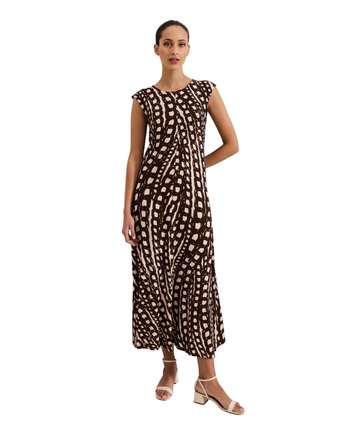 Click here for Phase Eight Womens Kristy Printed Zip-Front Maxi D... prices