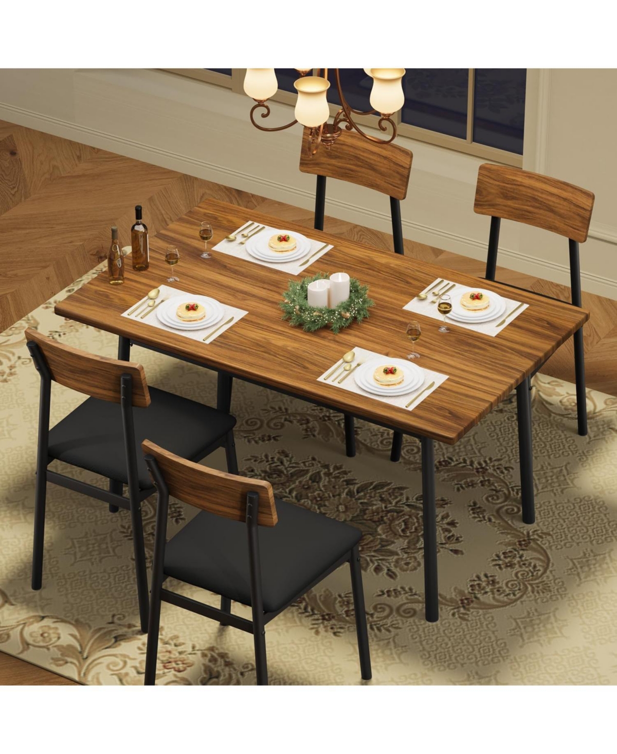Click here for homfan Dining Table Set for 4 - Kitchen Table with... prices