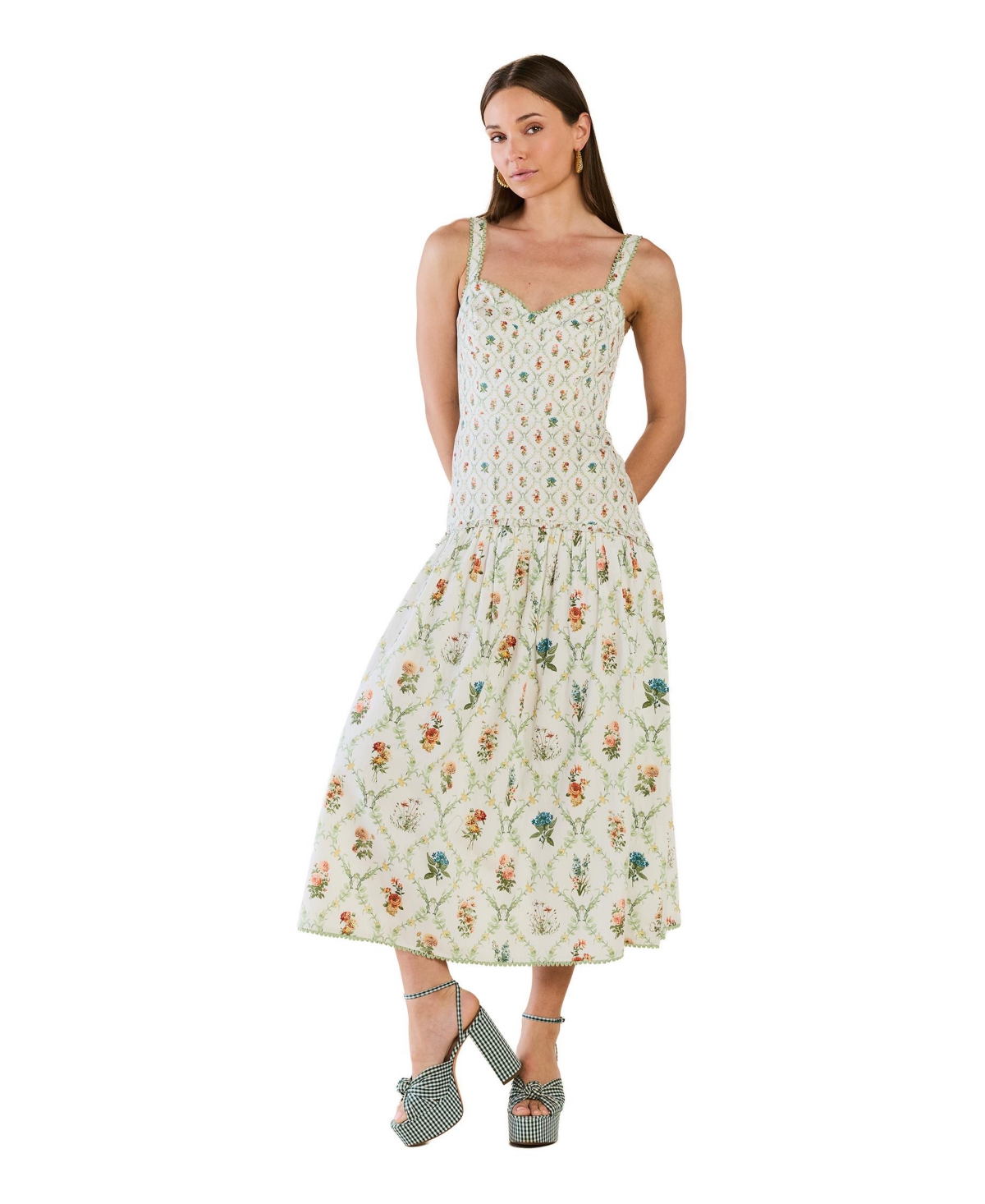 Click here for Eddy Womens Lydia Dress x Sadie Loving - Blanc bou... prices