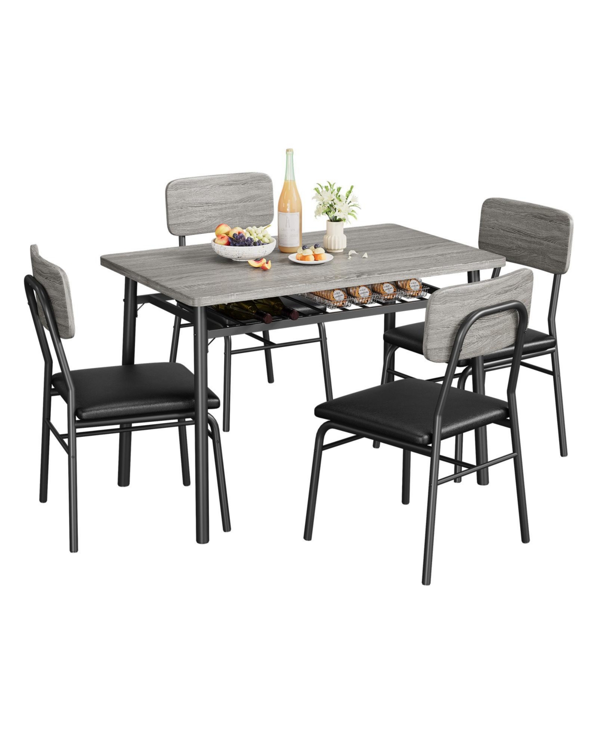 Click here for gaomon Space-Saving 5-Piece Dining Table Set Moder... prices