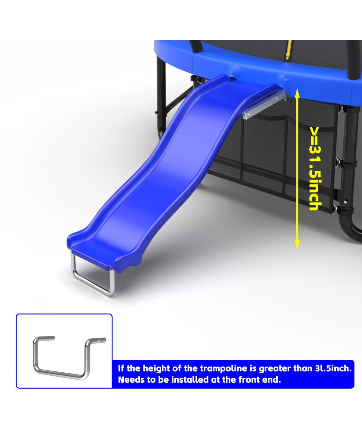 Click here for Zeny Outdoor trampoline slide - Blue prices