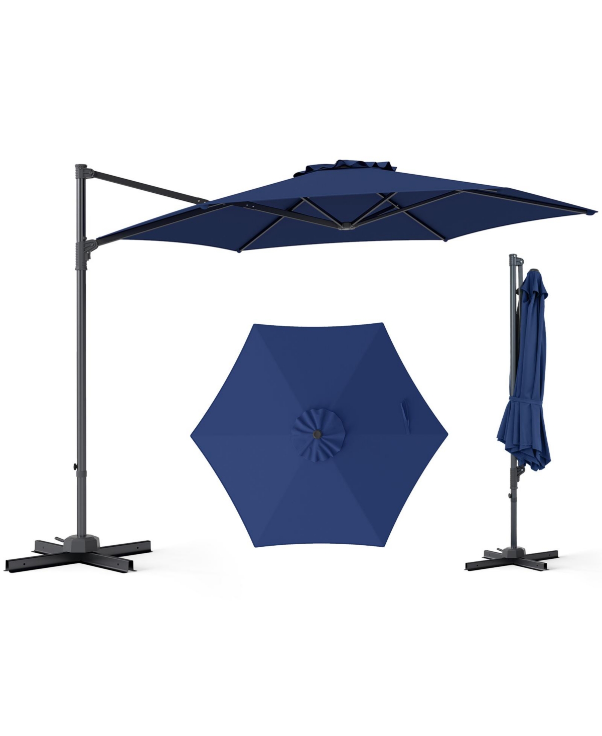 Click here for Gymax 10 Feet Outdoor Cantilever Umbrella with 360... prices