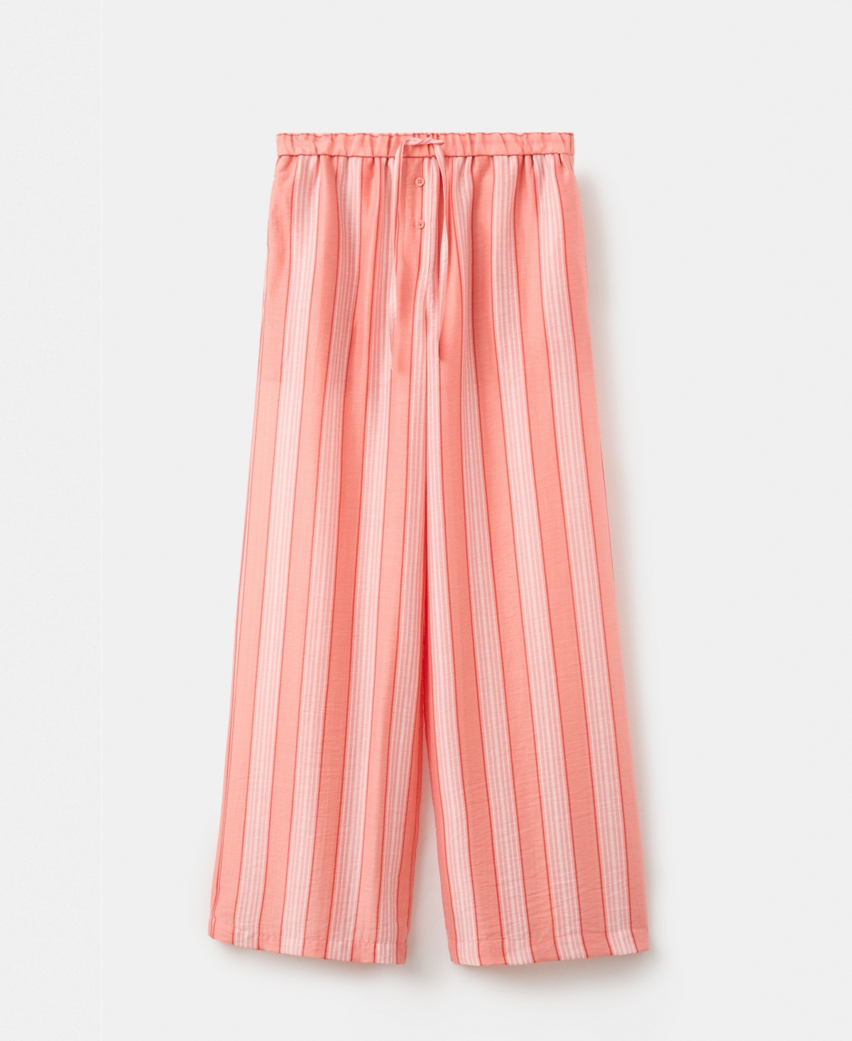 Click here for Mango Womens Straight Striped Linen-Lyocell-Blend... prices