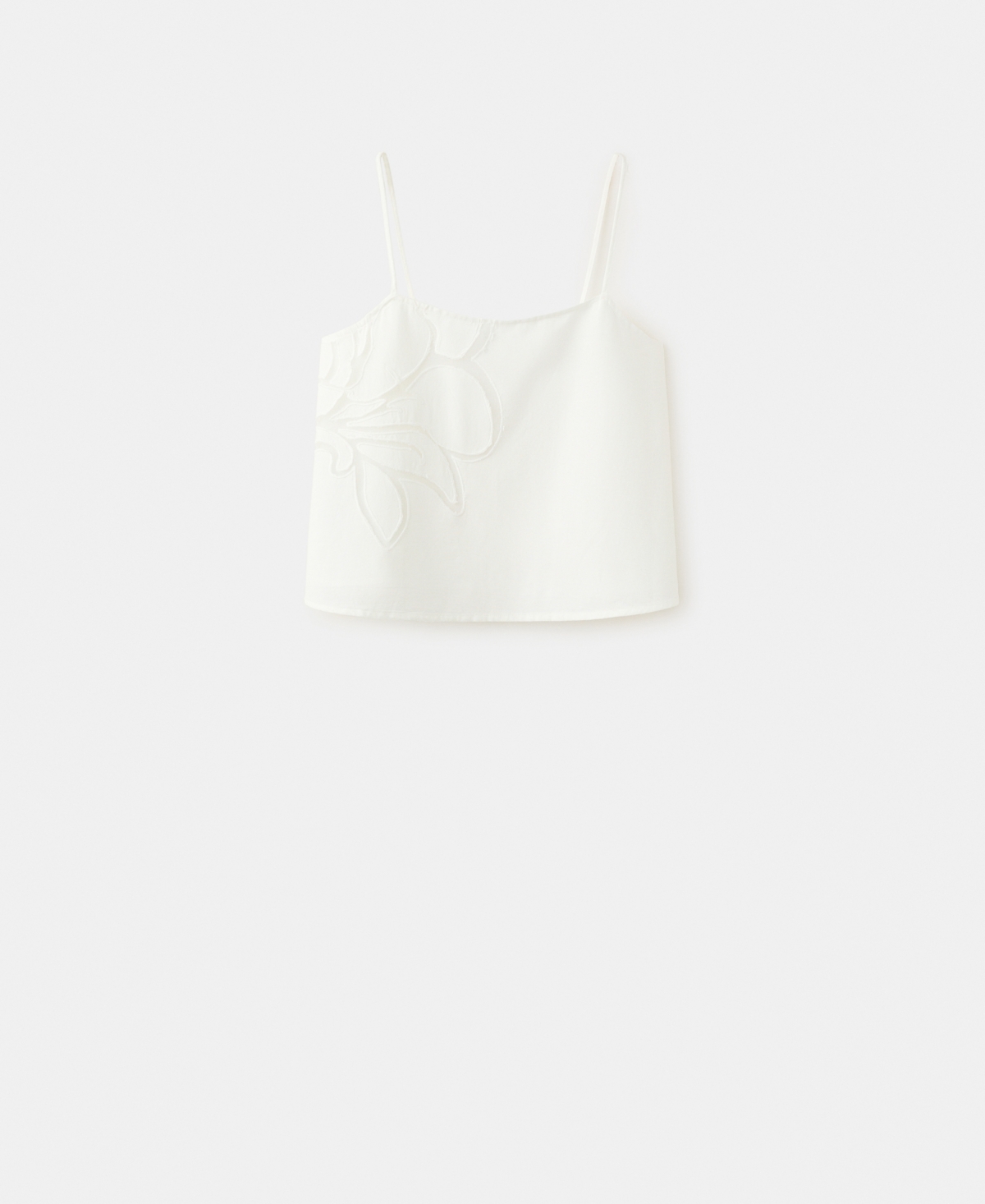 Click here for Mango Womens Floral Detail Tank Top - White prices