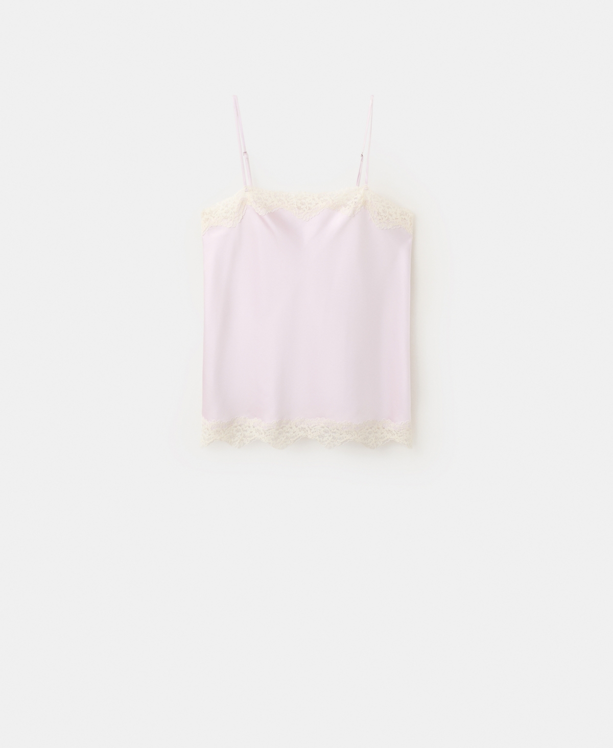 Click here for Mango Womens Lace Detail Satin Top - Light  Pastel... prices