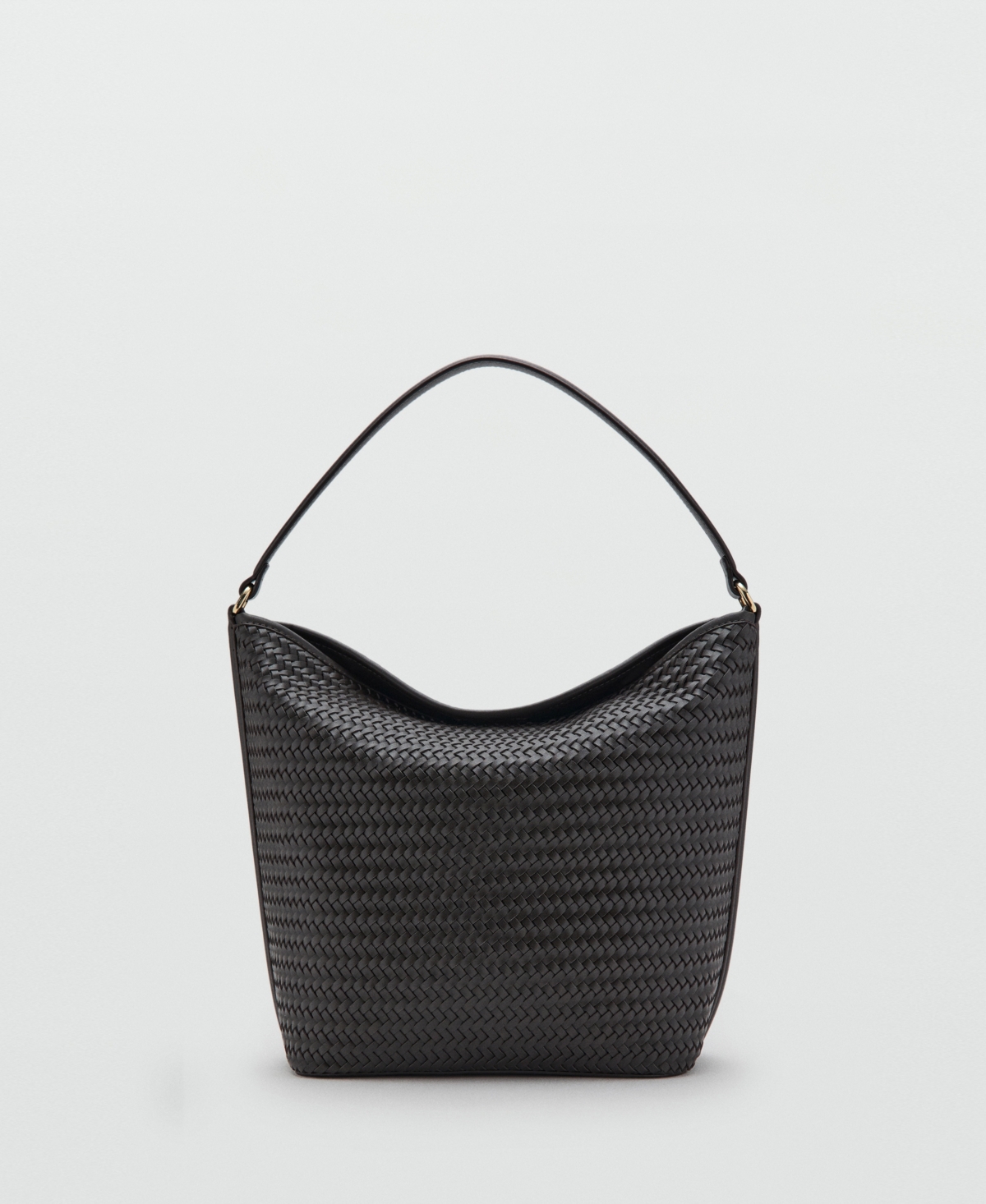 Click here for Mango Womens Braided Bucket Shoulder Bag - Chocola... prices