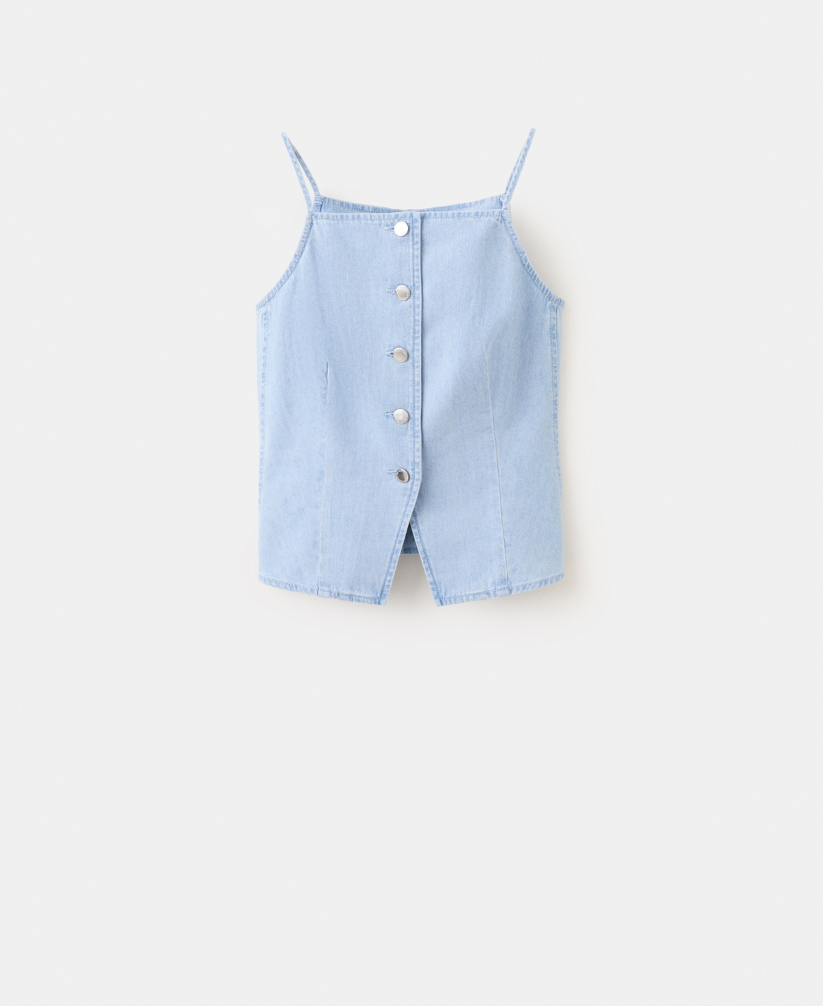 Click here for Mango Womens Buttoned Denim Vest - Light Blue prices