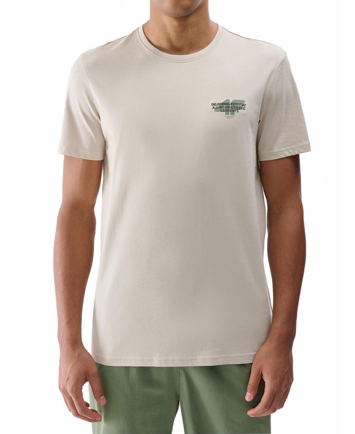 Click here for 4F Mens Regular T-shirt With Print - Creme prices