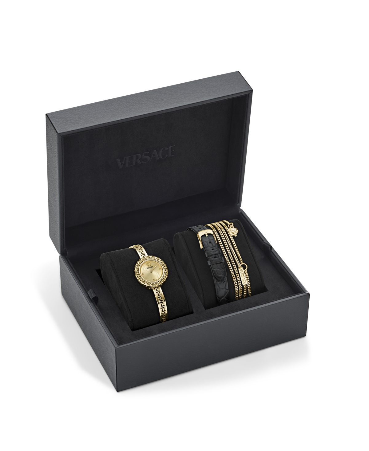 Click here for Versace Womens Greca Pendant Ip Yellow Gold Bracel... prices