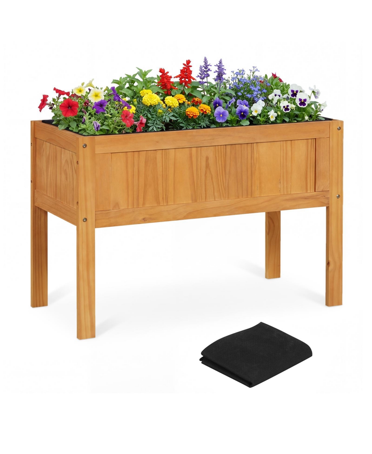 Click here for Costway Wooden Raised Garden Bed Elevated Planter... prices