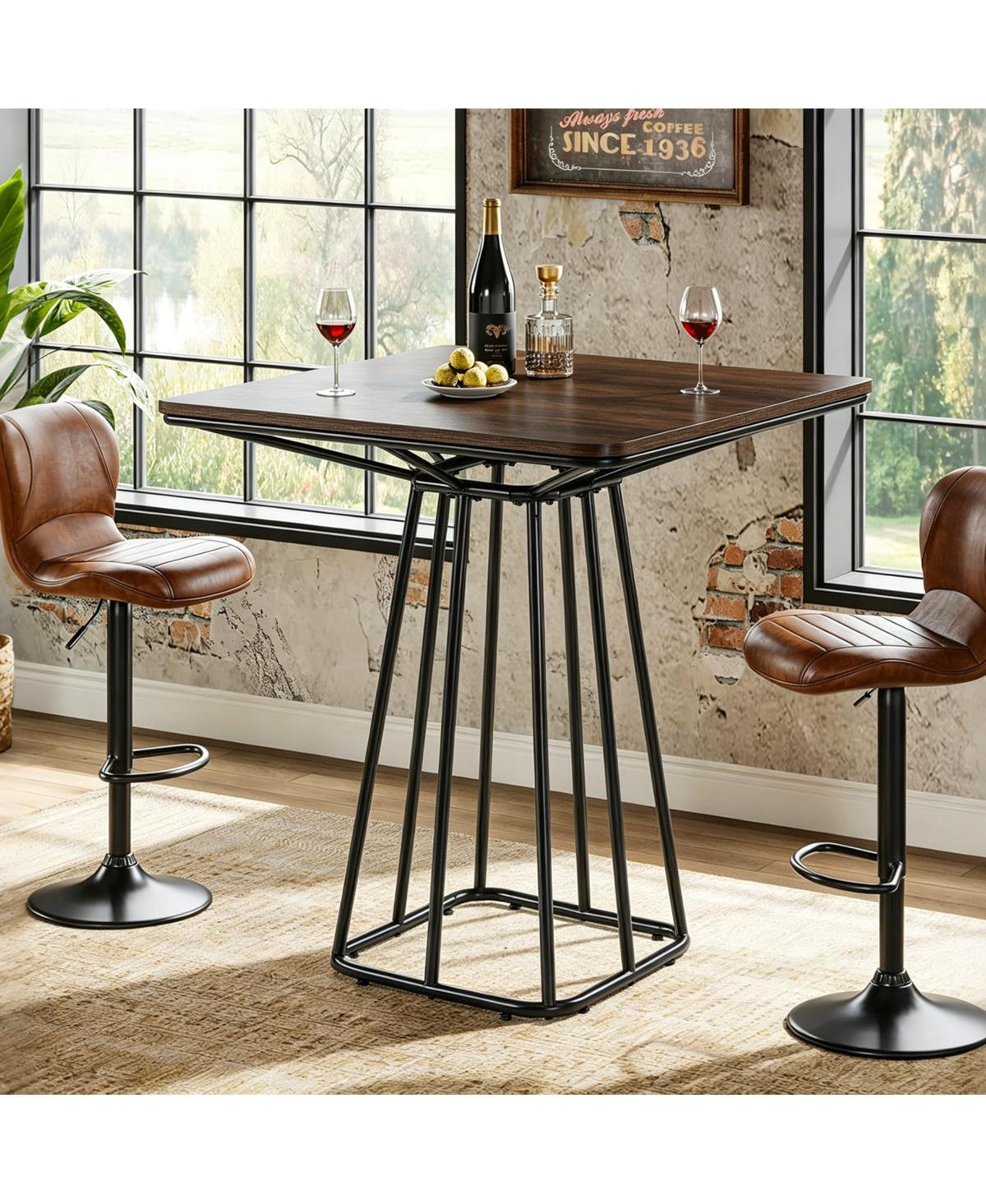 Click here for Tribesigns Industrial Square Bar Height Pub Table... prices
