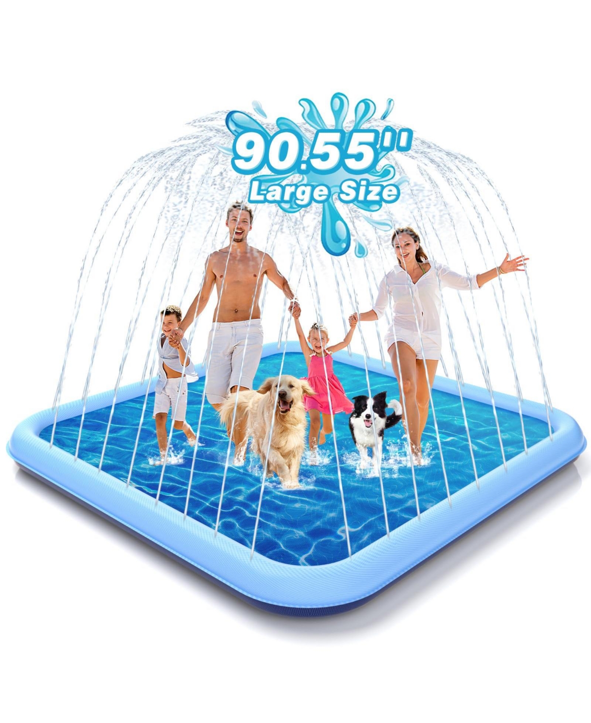 Click here for Aofar 90.5 Splash Pad Sprinkler Play Mat Dogs Wadi... prices