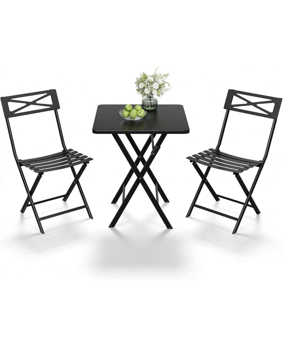 Click here for gaomon 3 Piece Patio Bistro Set  Folding Outdoor F... prices