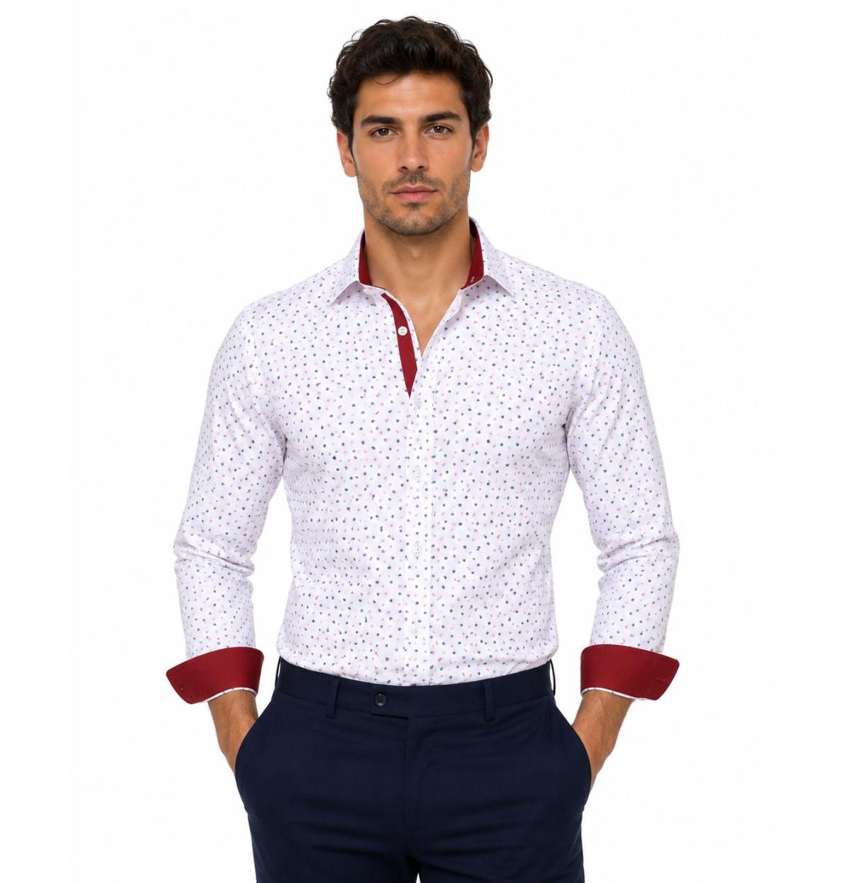 Click here for Elie Balleh Mens Slim Fit Classic Button-Down Shir... prices